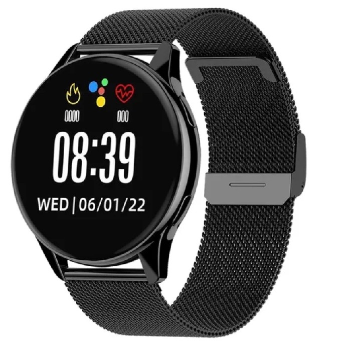 Relógio Smartwatch LIGE T2Pro bracelete metal preto Menus em Português ...